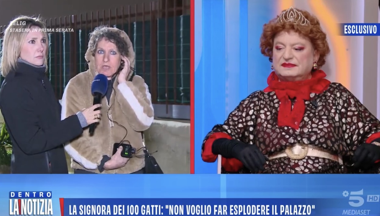 La signora dei 100 gatti, esclusive contese da Matano e Nuzzi